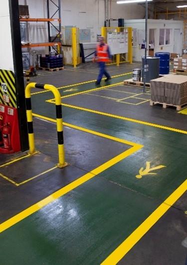 Line marking for food industry warehouses - inotec